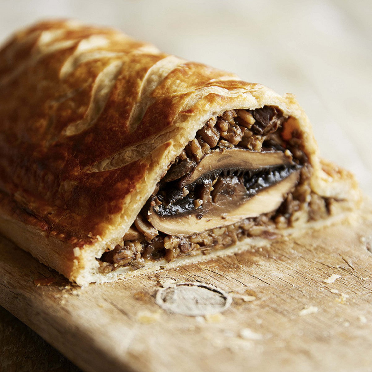 Sweet, Spiced Grains & Chestnut Mushroom Wellington – Merchant Gourmet
