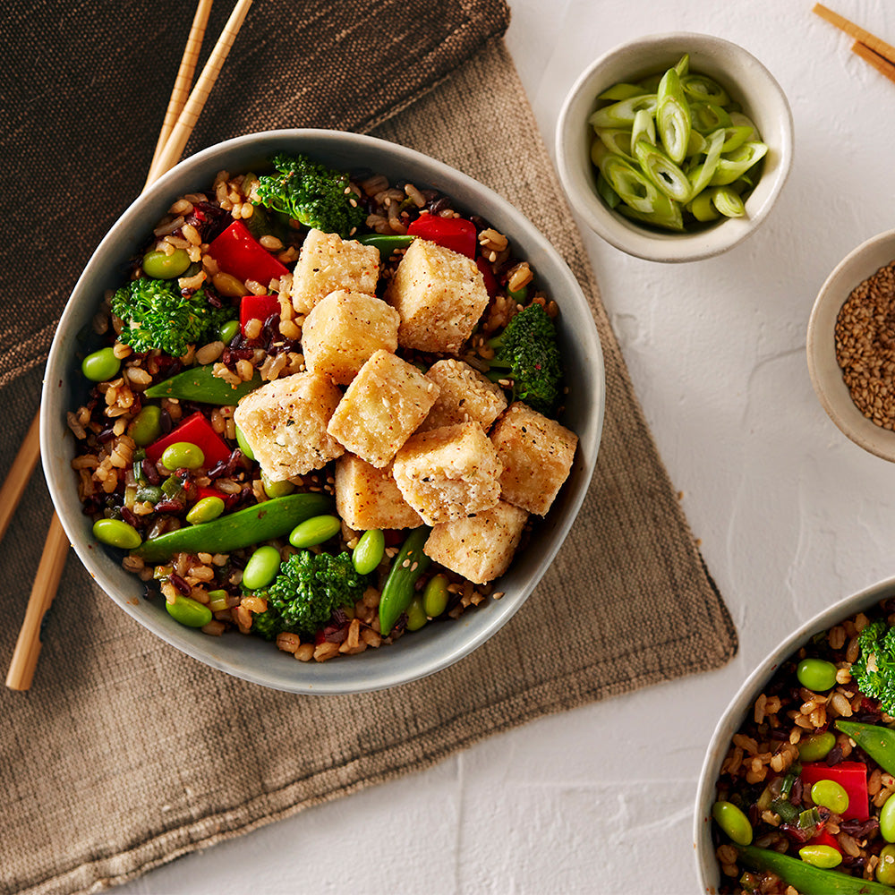 Korean-Style Veg & Grains with Crispy Tofu – Merchant Gourmet