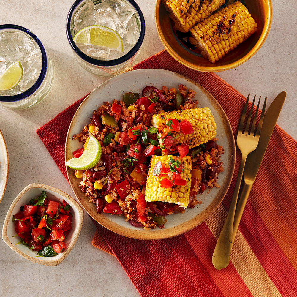 Mexican Veg & Quinoa with Grilled Corn | Merchant Gourmet